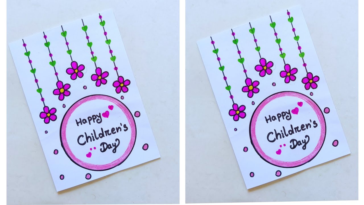 children's day card/diy children's day card/happy children's day card ...