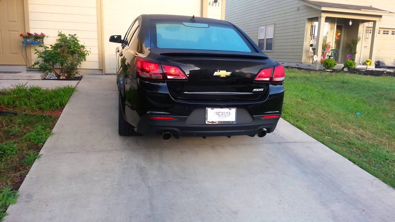 2014 Chevy SS straight pipe exhaust - YouTube