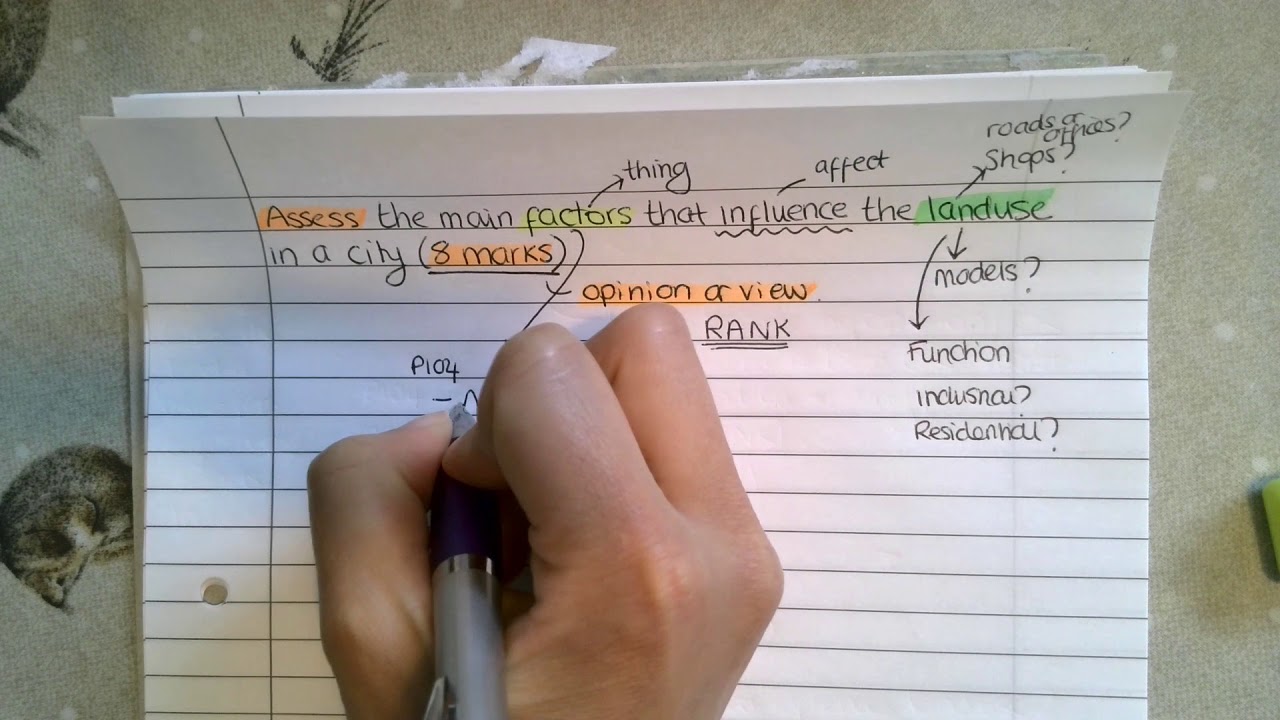 Lesson 6 - Urban land use 8 marker - YouTube