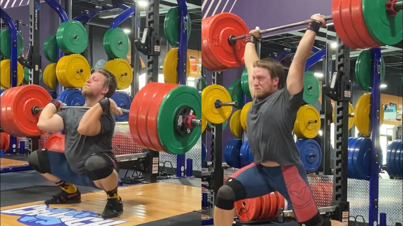 Clean and Jerks Weightlifting Training: 143-157kg - YouTube