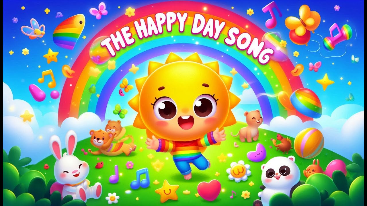 The Happy Day Song 🌞 | Fun Kids Animation | Learn Colors, Numbers ...