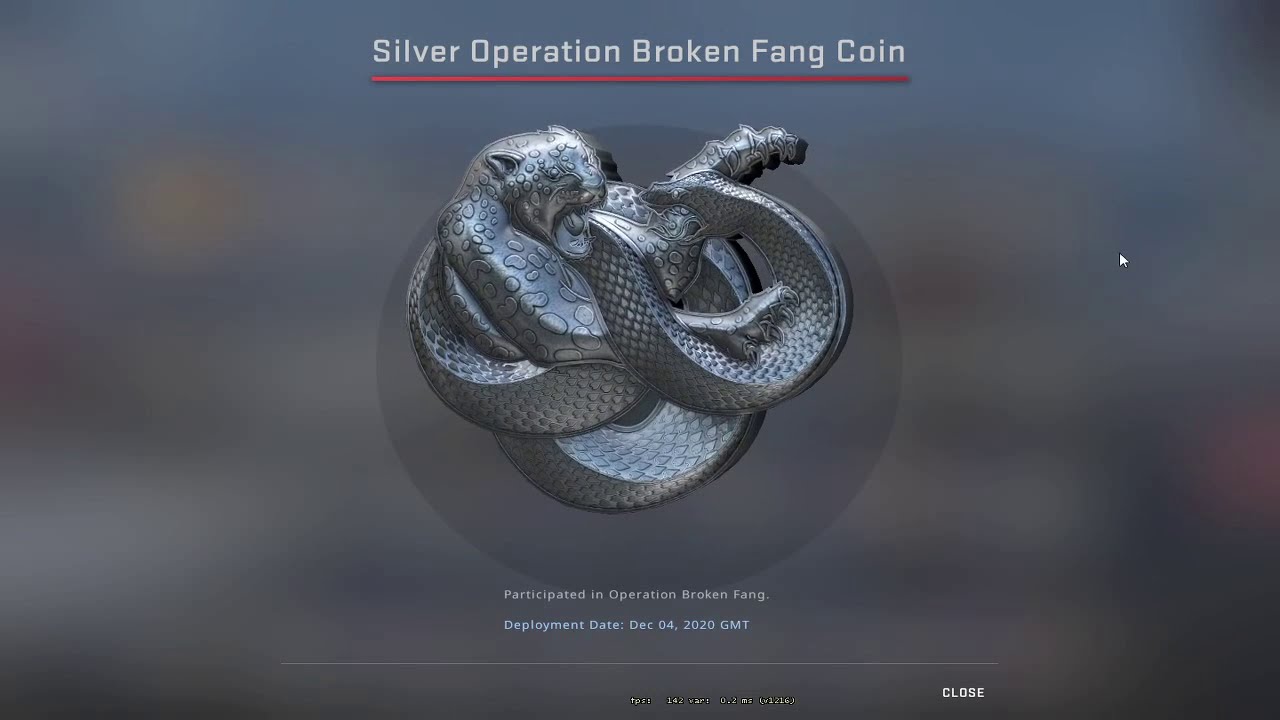 CS:GO Silver Operation Broken Fang Challenge Coin - YouTube