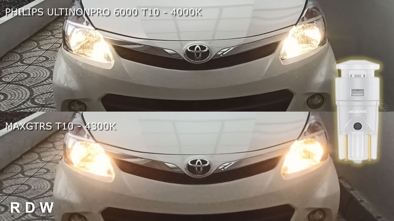 Review Lampu LED T10 MAXGTRS - Warm White (4300K) - YouTube