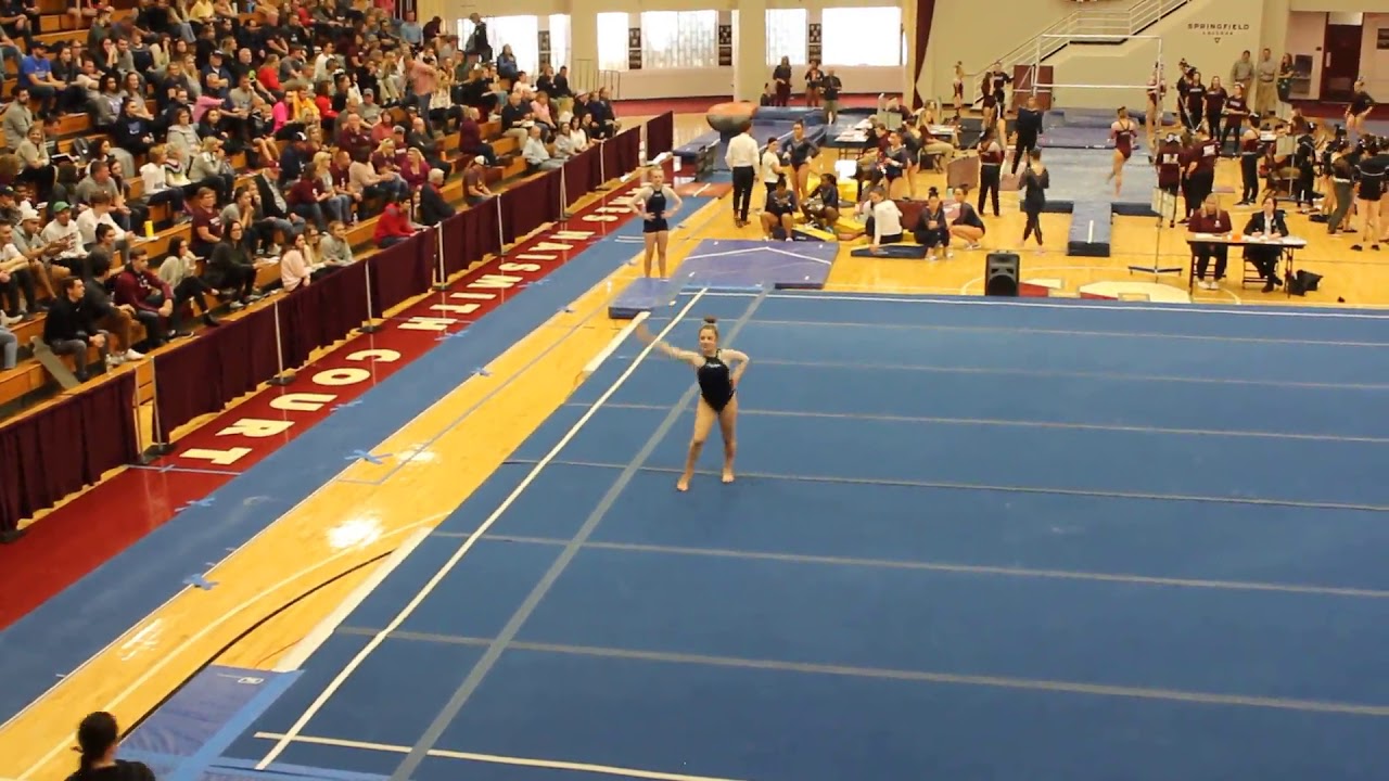 Jordan Peloquin SCSU Gymnastics Floor Exercise 1-12-20 - YouTube