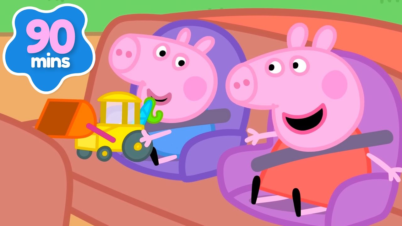 Peppa Pigs Roadwork Car Trip | Cartoons For Kids | Fun Animation ...