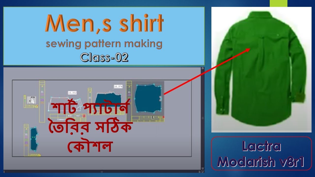 How to make men,s shirt sewing pattern class-02, shirt pattern drafting ...