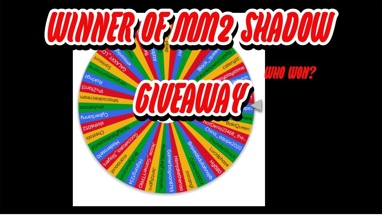 MM2 WINNER OF SHADOW GIVEAWAY - YouTube