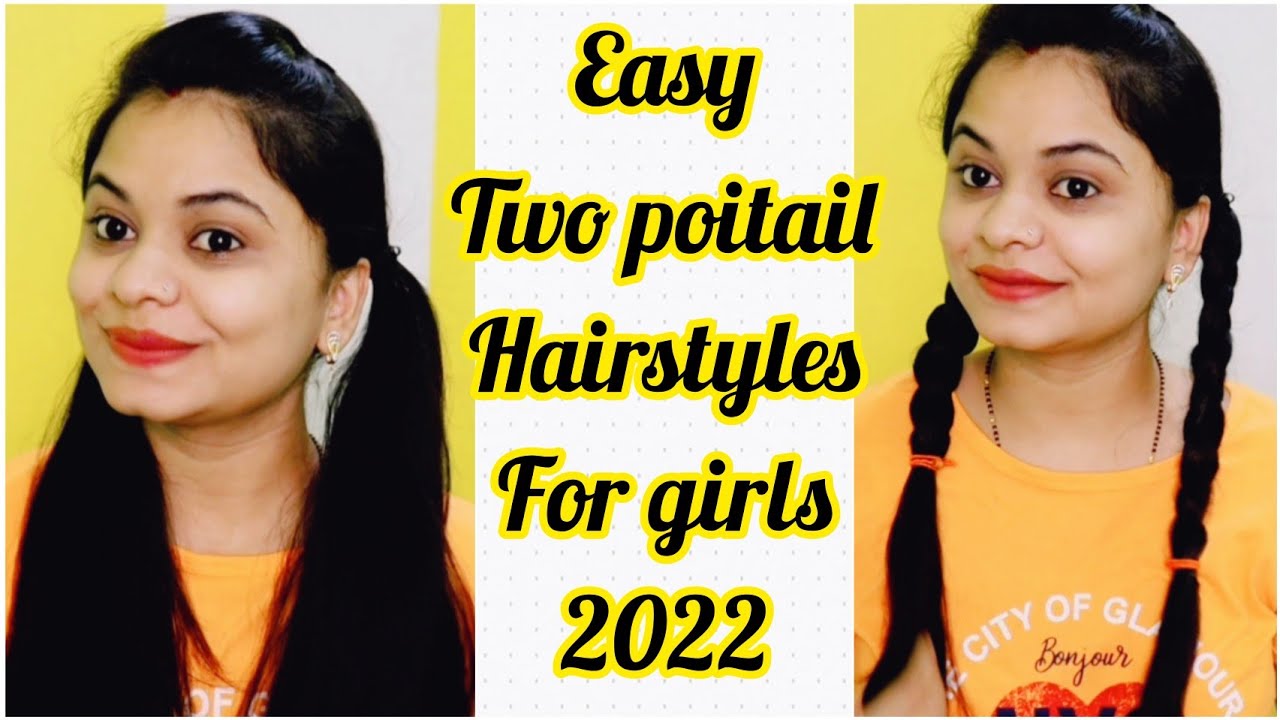 Two Side Ponytail Hairstyle With Braids For School And College Girls ...