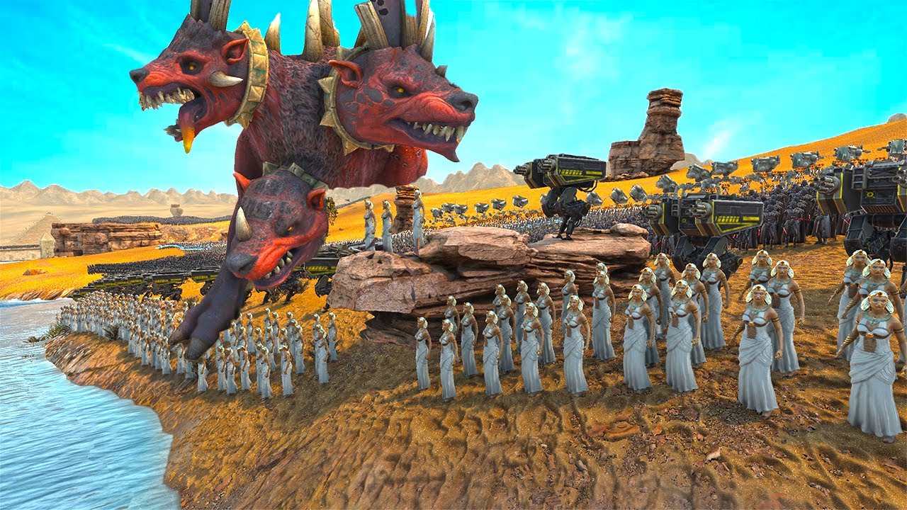 Quadraped Mech, T45 Shotgun & Samus Beam Vs 2.3 Million WH40k Daemon ...