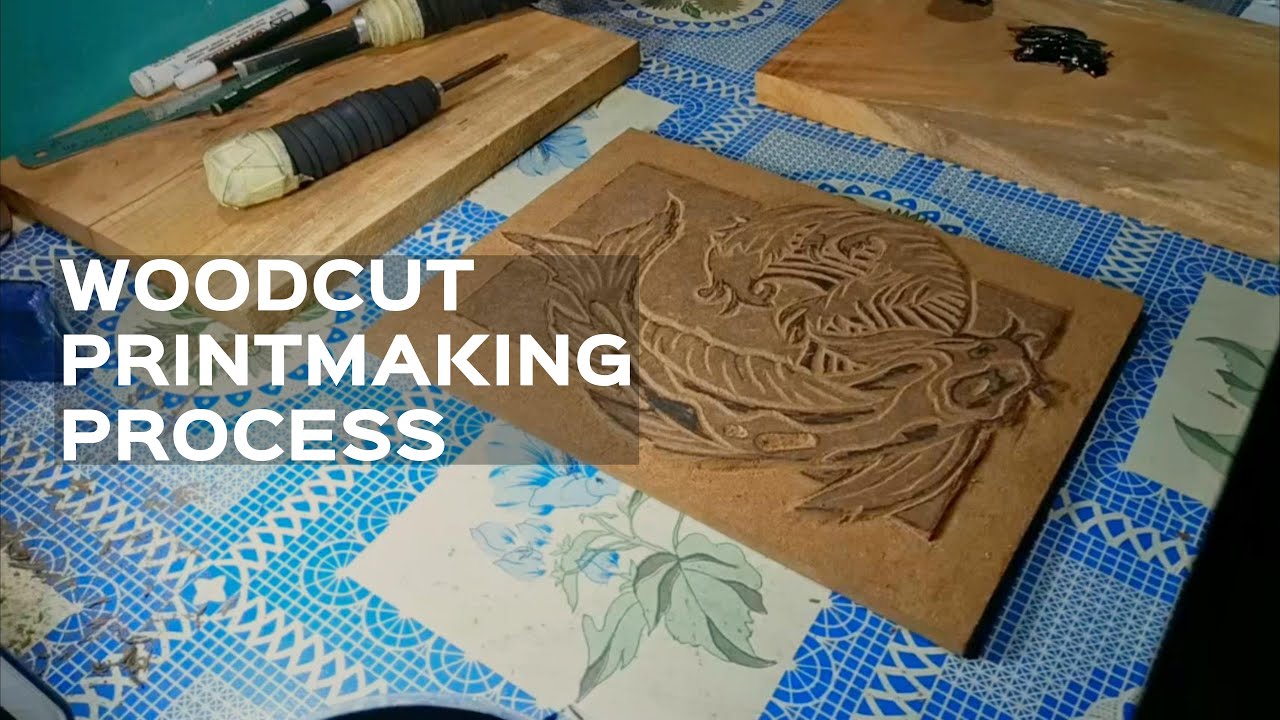WOODCUT/LINOCUT PRINTMAKING PROCESS | SENI CETAK TINGGI | SENI GRAFIS ...