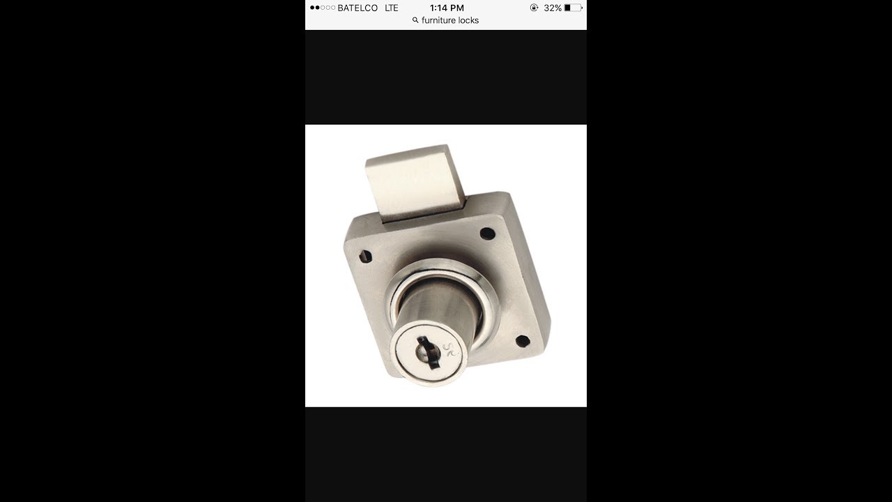 how to install furniture cylinder locks - YouTube