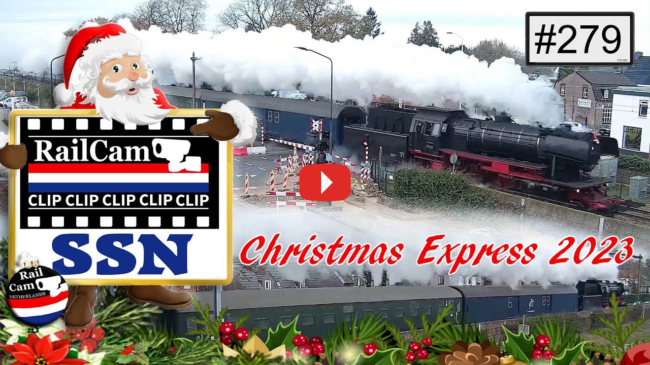 Railcam Clip #279 SSN Christmas Express 2023 - YouTube