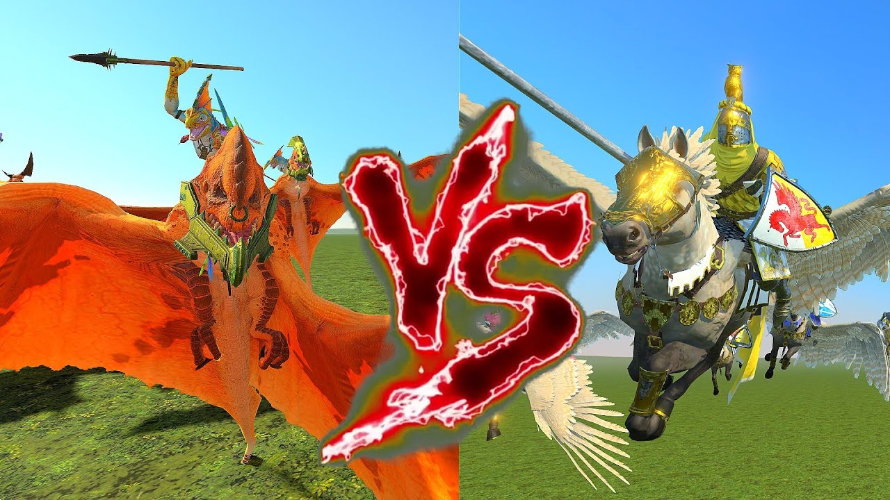 Ripperdactyl Riders VS Pegasus Knights. Total War Warhammer 3 - YouTube