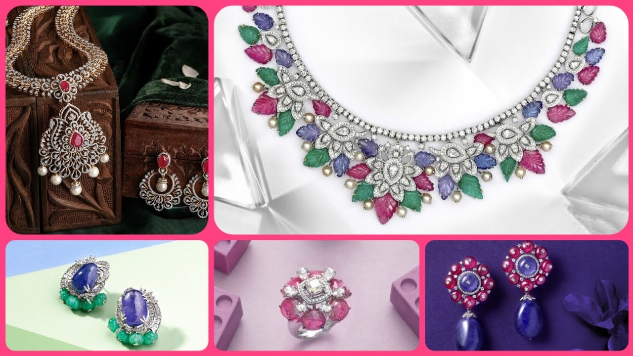 latest stone jewellery #diamond#gold - YouTube