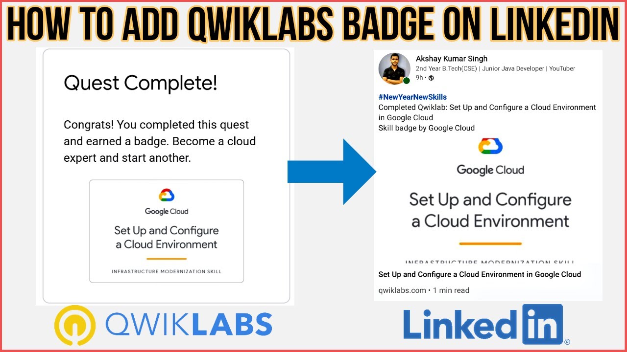 How to add Qwiklabs badge on LinkedIn | Qwiklabs | LinkedIn | Google Cloud Platform - YouTube