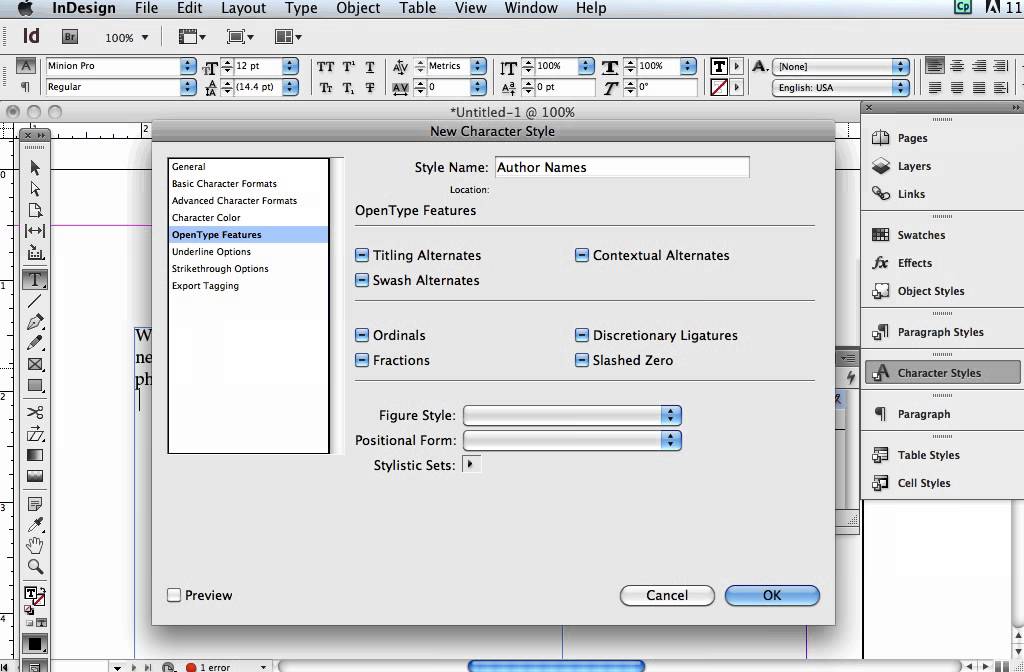 Character Style Panel - YouTube