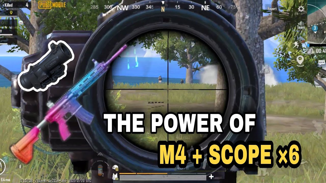 THE POWER OF M4 + SCOPE x6!!! | Pubg Mobile - YouTube