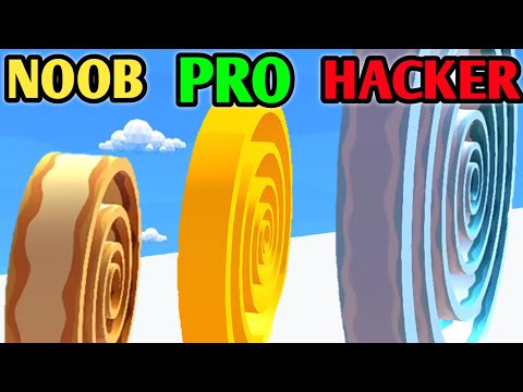 Spiral Roll - Noob vs Pro vs Hacker - Gameplay Walkthrough