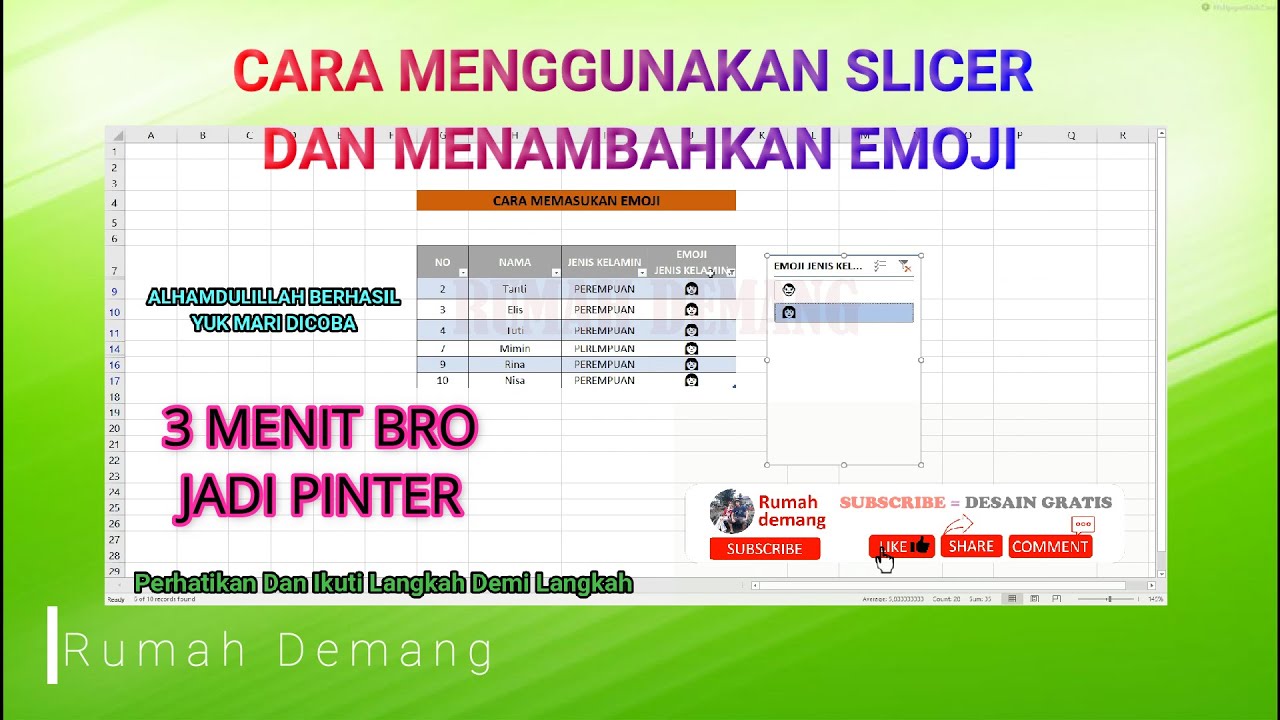 Fungsi SLICER Mempermudah FILTER Dalam Sebuah Tabel atau Pivot Tabel ...