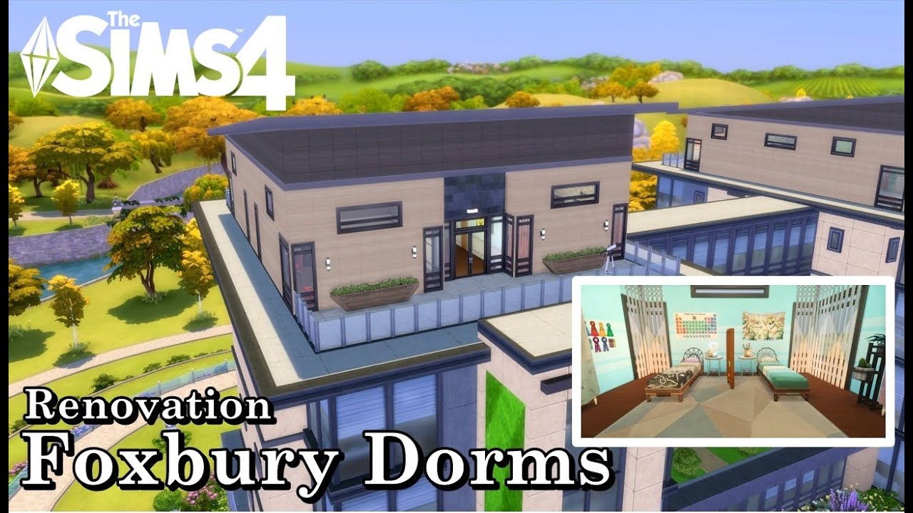 Foxbury Dorms Renovation | The Sims 4: Speed Build - YouTube