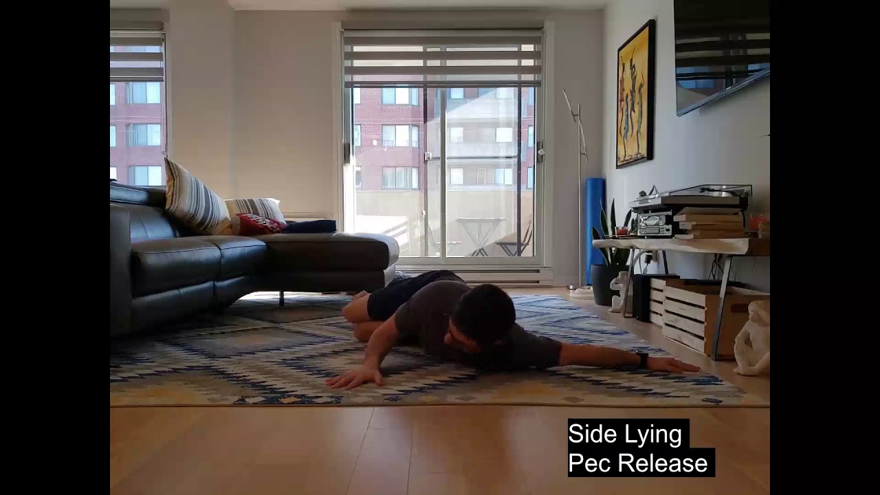 Side Lying Active Pec Release - YouTube