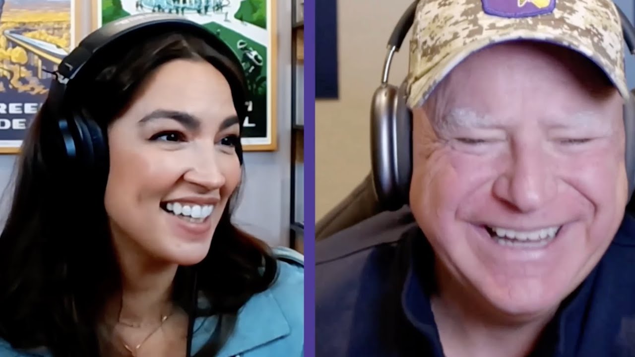 Gov. Tim Walz Plays Madden with AOC | Harris-Walz 2024 - YouTube