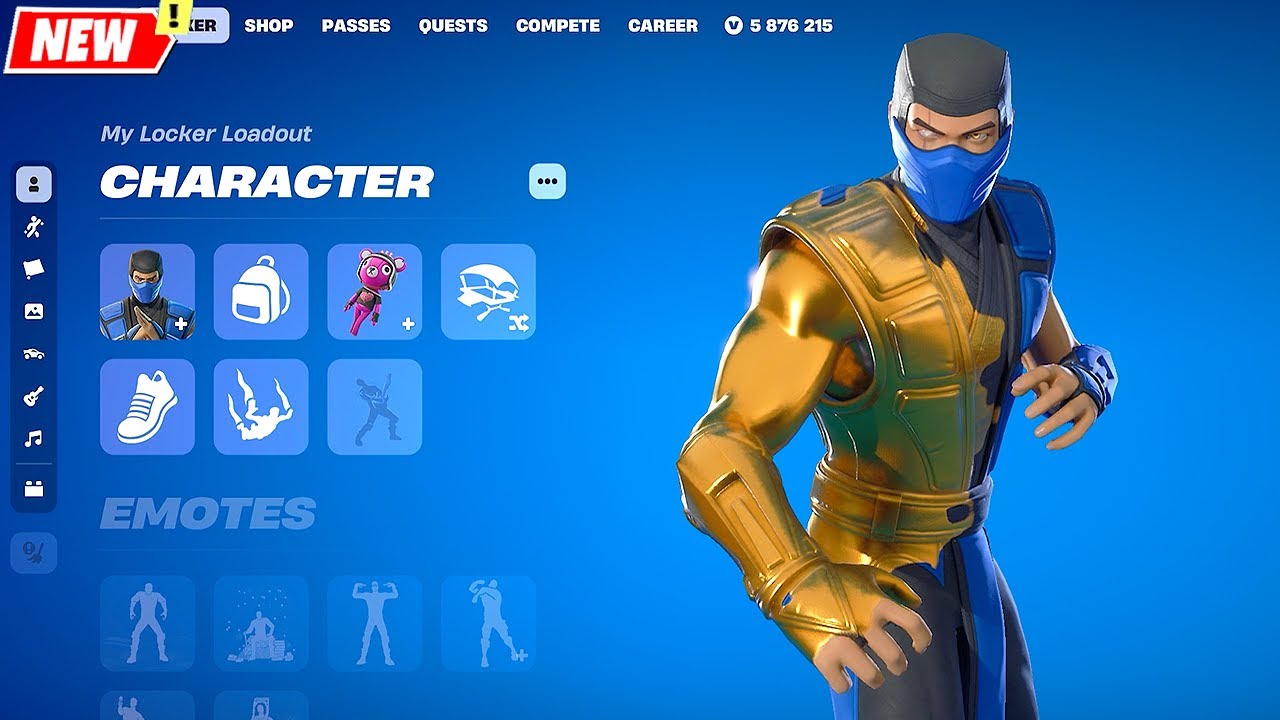 I added GOLDEN SUB-ZERO in Fortnite - YouTube