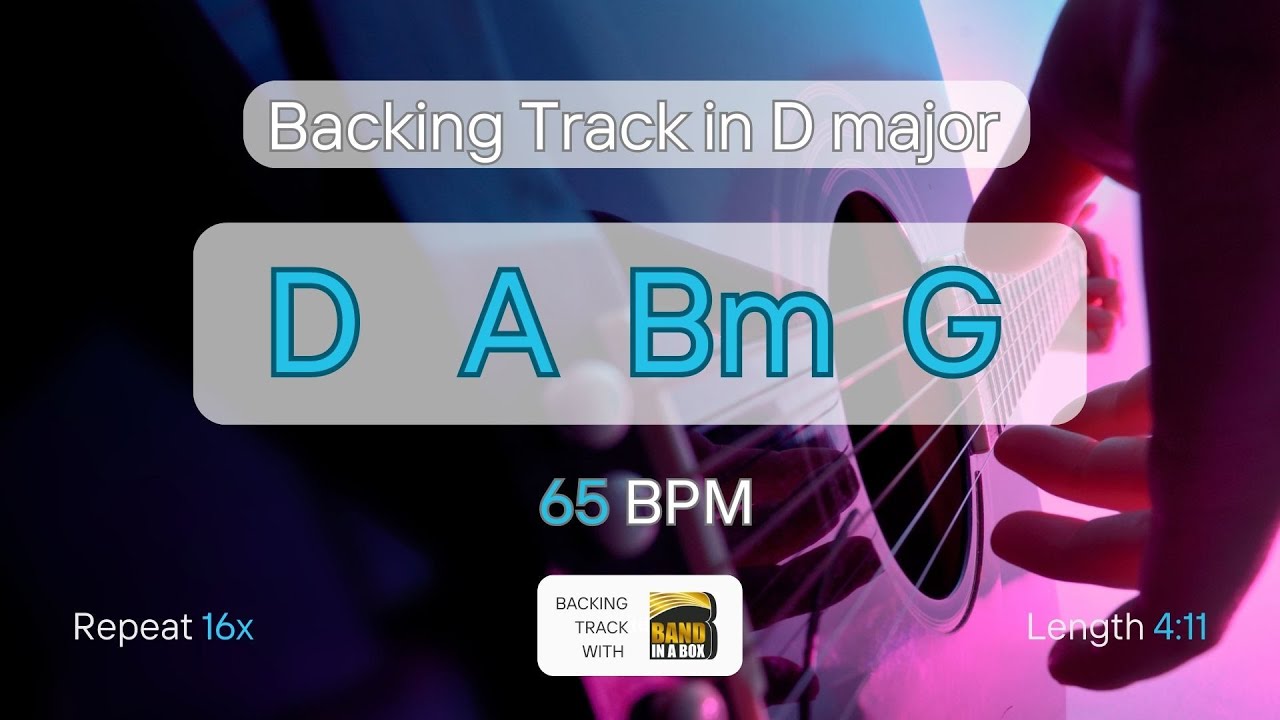 Simple Backing Track | D Major | I V vi IV | Perfect for Practice - YouTube