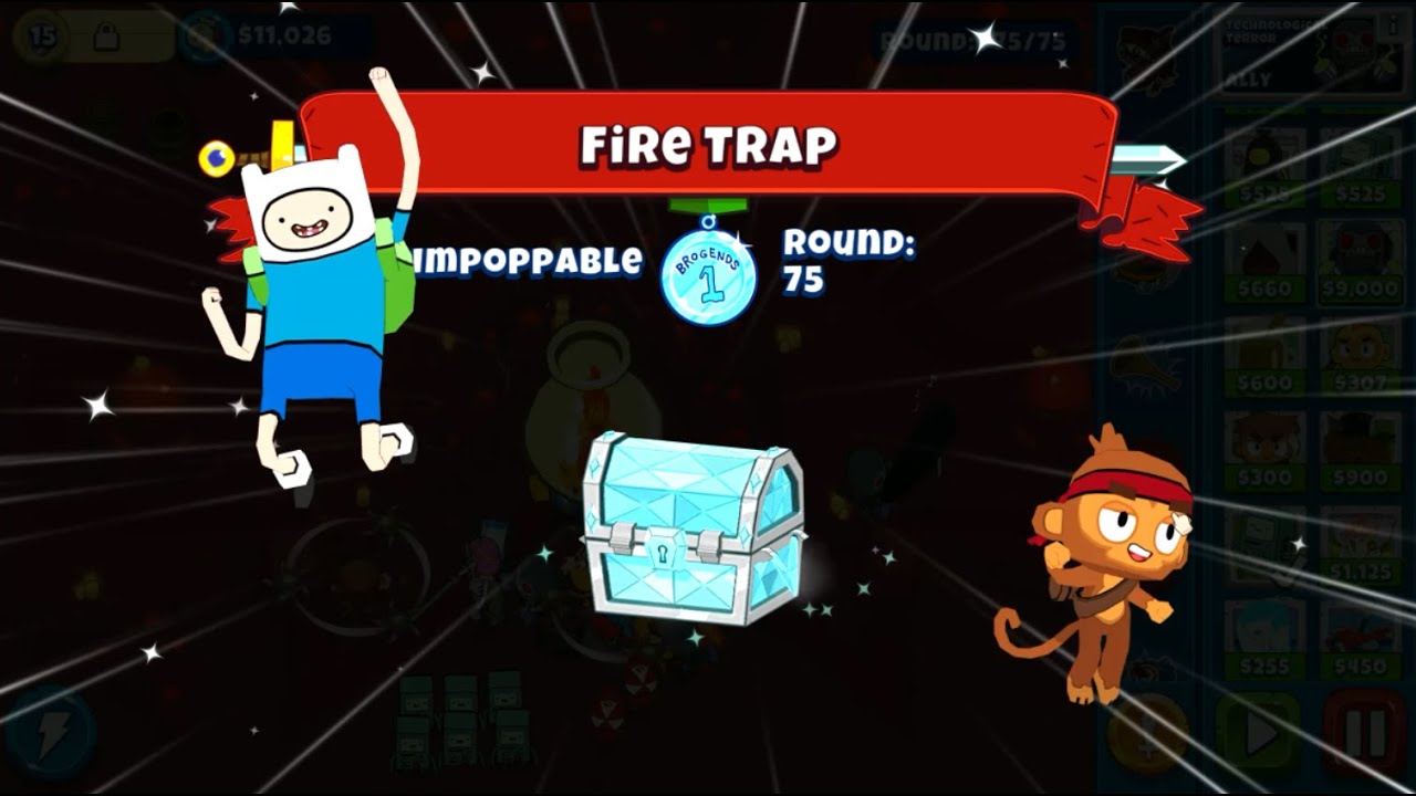 Fire Trap(Impoppable) | Burning Rubber | Bloons Adventure Time TD ...