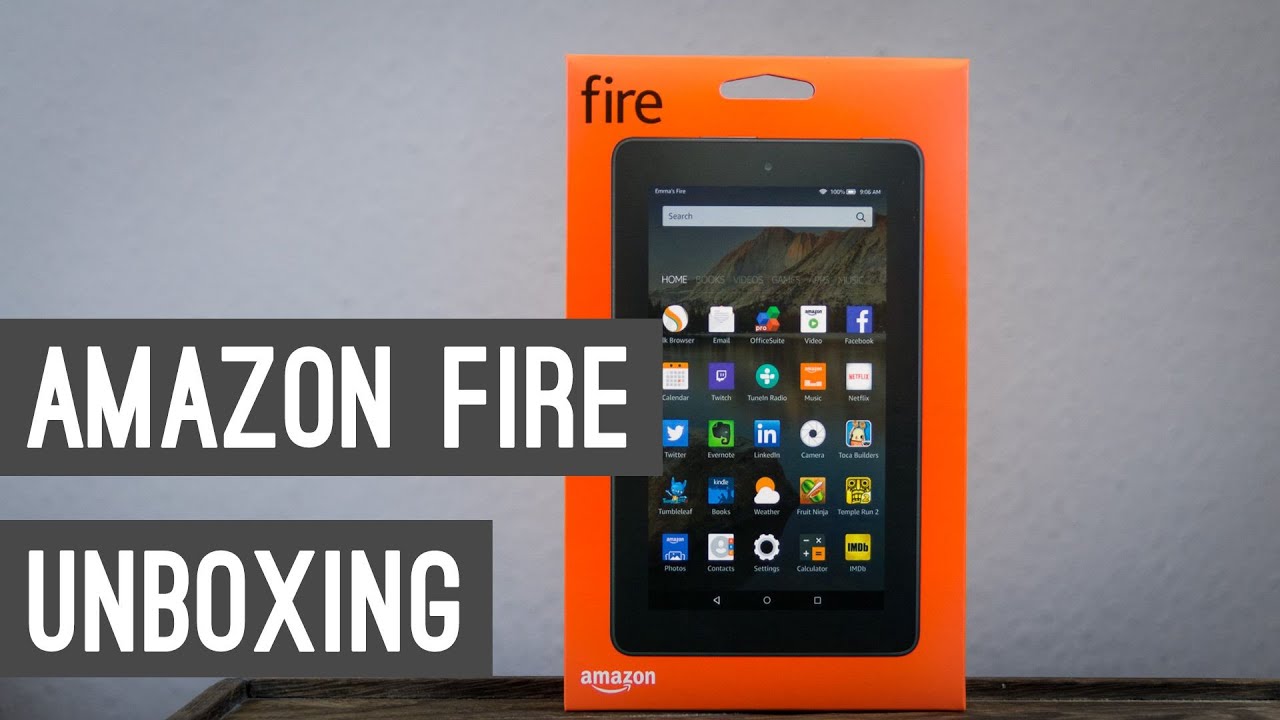 Amazon Fire Tablet Unboxing + Quick Review - YouTube