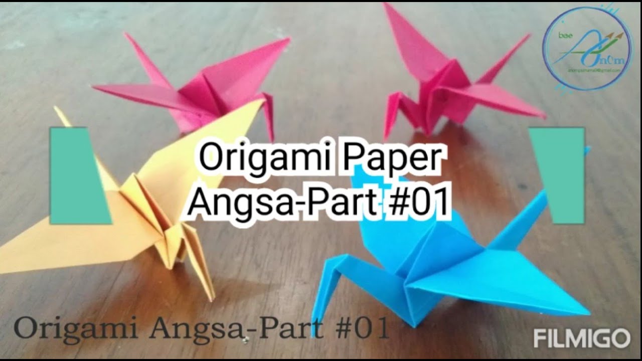 origami angsa - Kertas Lipat angsa - Part #01 - YouTube
