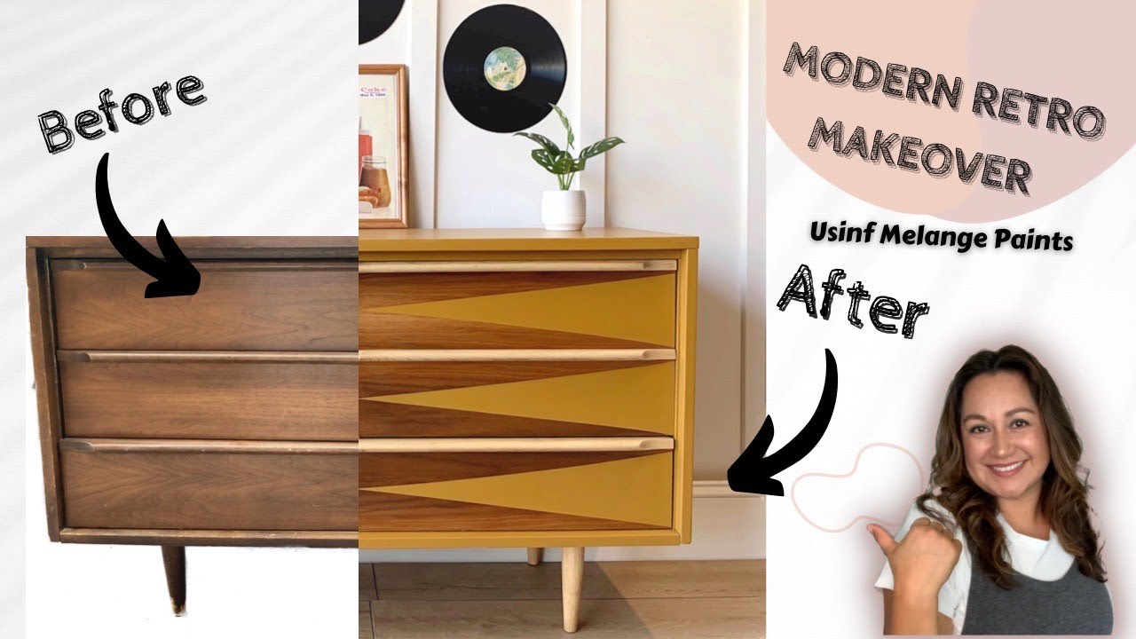 Modern Retro Dresser Makeover | Furniture Flip - YouTube