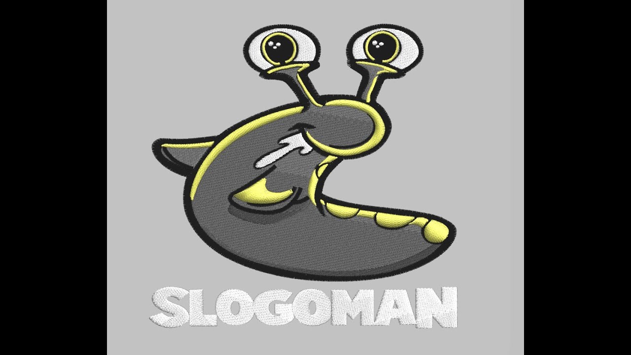 Slogoman Machine Embroidery Design - YouTube