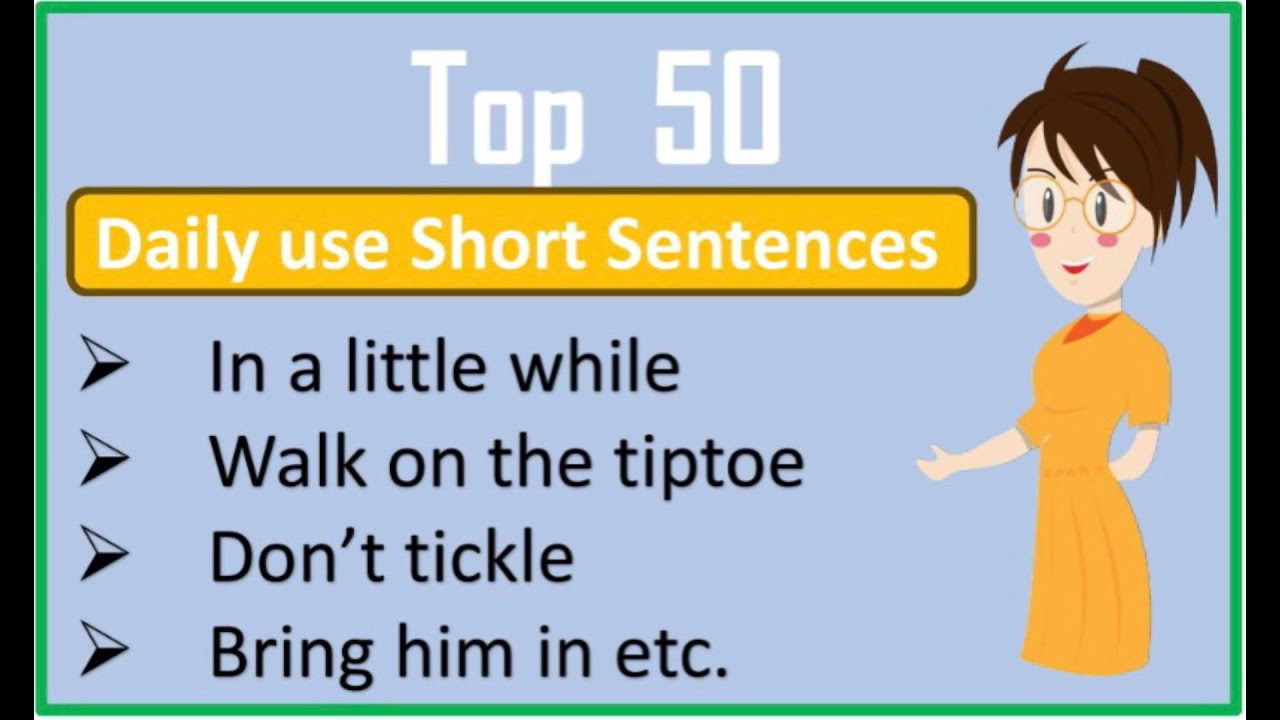 daily use short sentences |Top 50 short sentences | english speaking ...