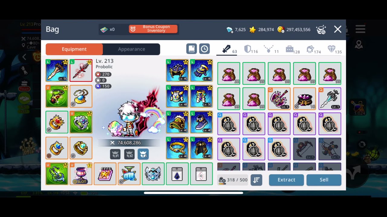 MapleStory M Hero 5th Job Equipment Review 8/31/2021 (Na Scania) - YouTube