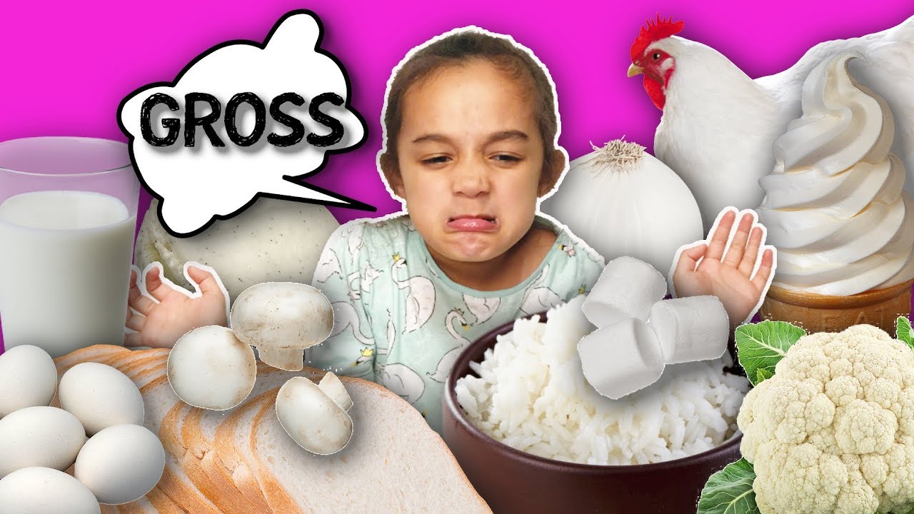 I ONLY ATE WHITE FOOD FOR 24 HOURS!!! EATING ONE COLOR OF FOOD FOR A ...