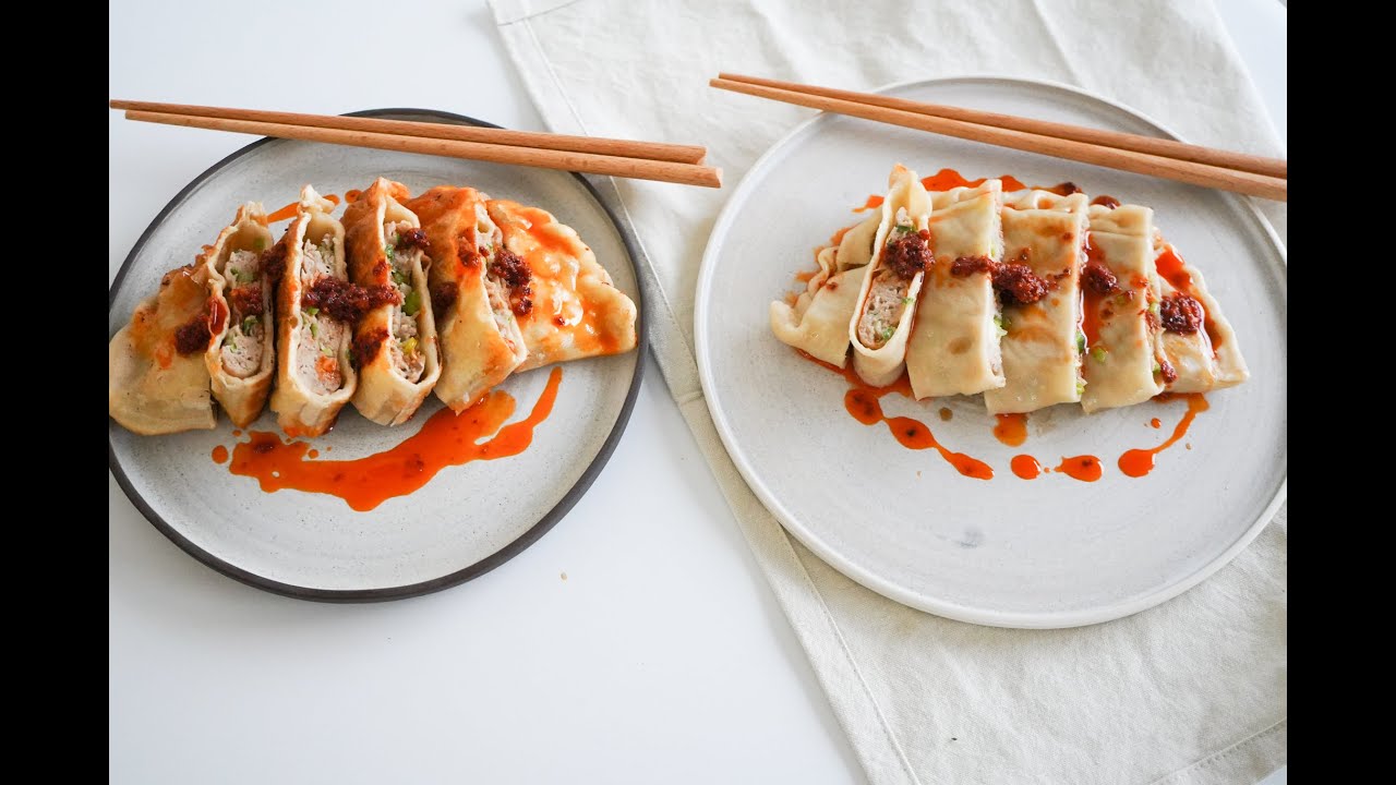 Giant Dumplings Two Ways - Fried And Steamed - YouTube