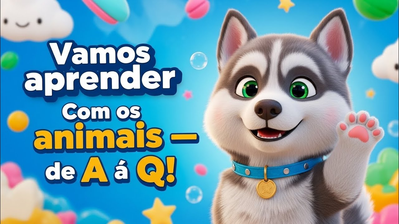 🟢 1️⃣ “Vamos Aprender o Alfabeto dos Animais com o Husky! 🐶🔤 (De A a T ...