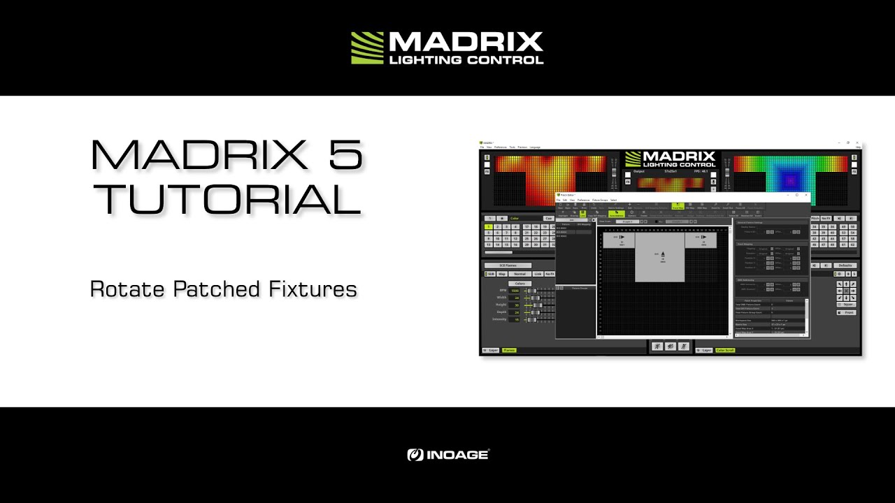 MADRIX 5 Tutorial - Rotate Patched Fixtures - YouTube