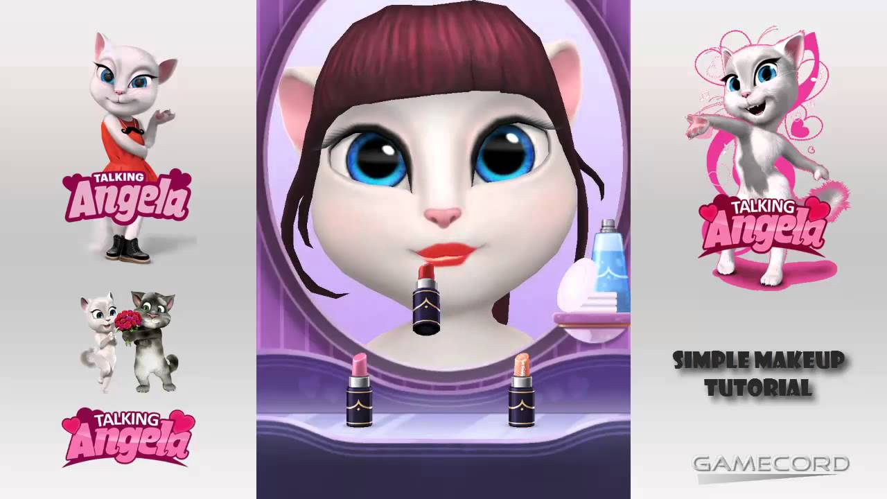 My Talking Angela ~ Simple Makeup tutorial - YouTube