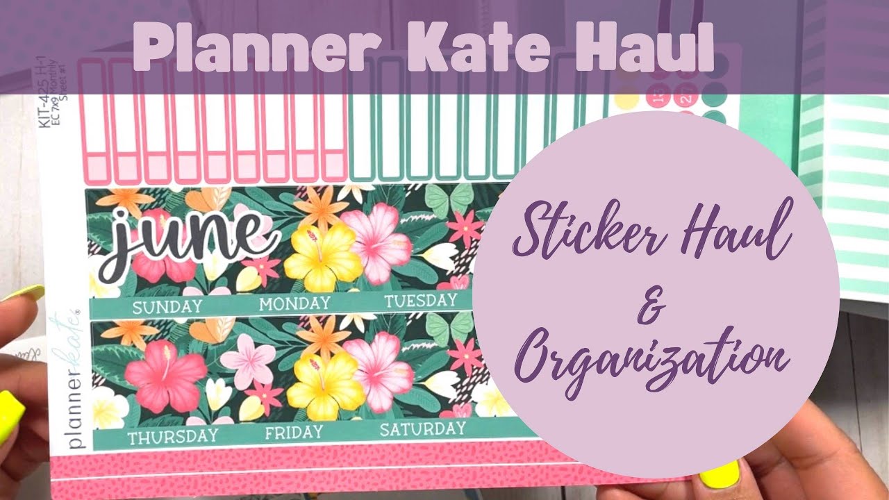 Planner Kate Planner Sticker Haul | Chloetry Plans - YouTube
