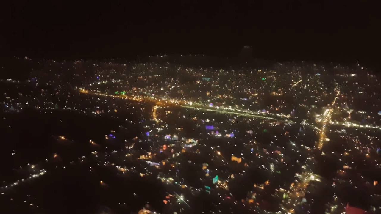 Landing at patna airport Night view. - YouTube
