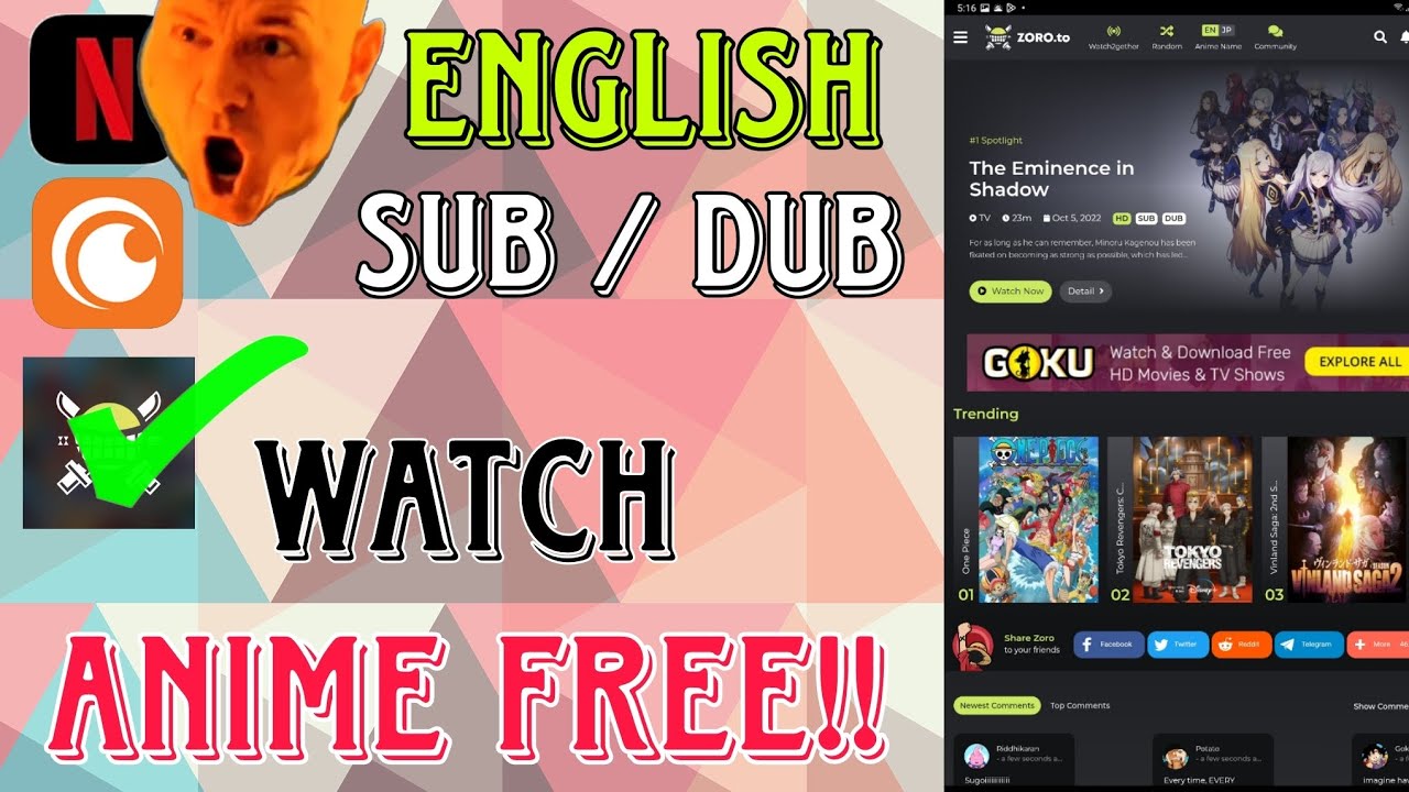 watch animes in English sub / dub - YouTube