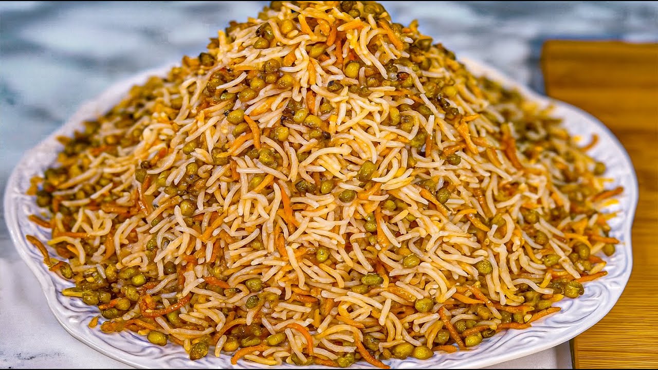 Afghan Mash Pulao Mung Bean Rice 😋 خوشمزه ترین ماش پلو به روش آشپزخانه ...