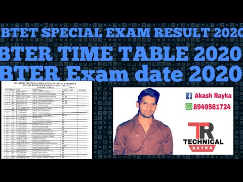 BTER SPECIAL EXAM RESULT 2020|Polytechnics 1st,2nd,3rd year result 2020 ...