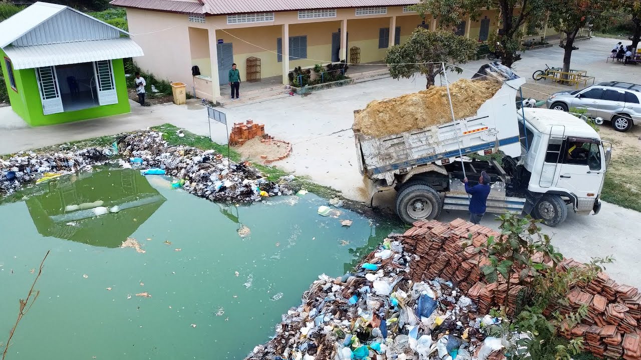 Nice !!! Mega Building Construction Site Cleanup and Dirt Dump - YouTube