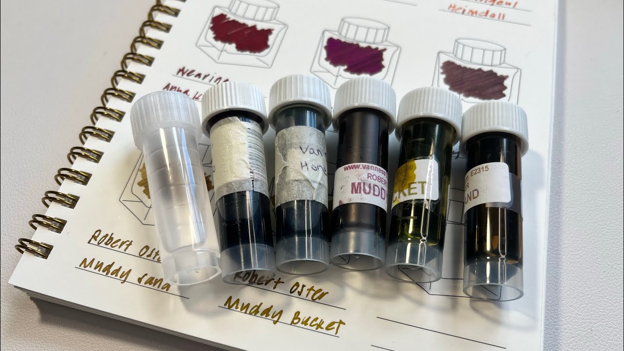 Swatching Ink Samples - Ink Swap - YouTube