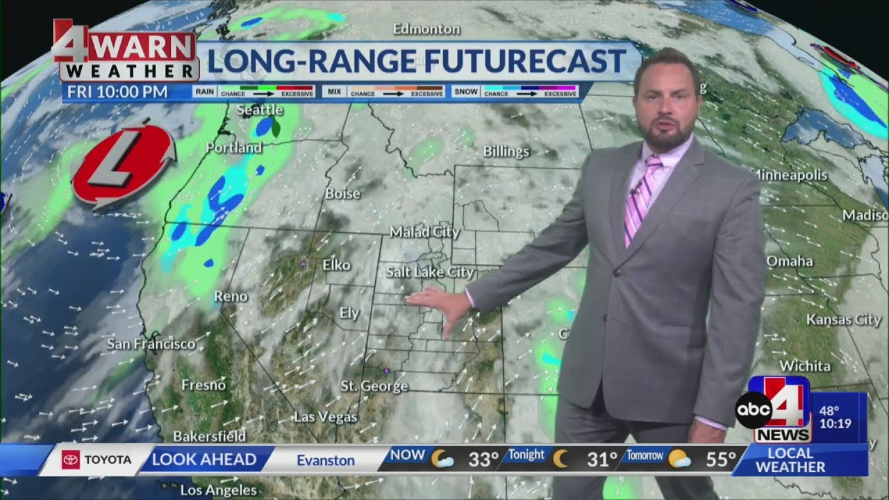 Weak front moving through Utah, temperatures warming later in the week ...