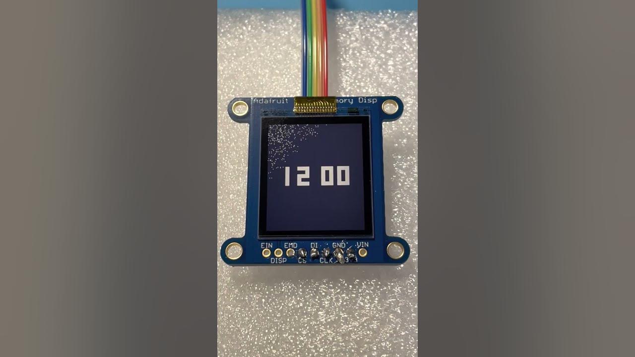 Sharp Memory LCD 1.3" 144x168, Adafruit Breakout - YouTube