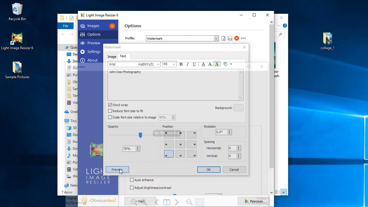 Watermark - Light Image Resizer 6 - YouTube